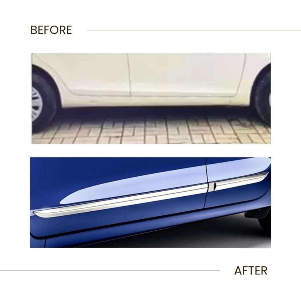 High Quality Chrome Side Beading For All Cars | Set of 4 Pcs