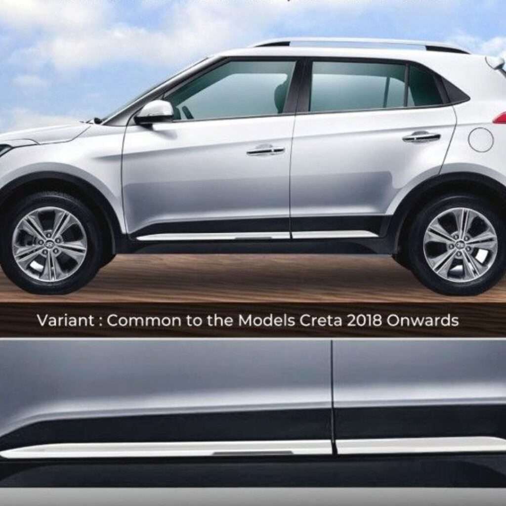 Buy Hyundai Creta Side Beading Chrome Finish, Fast Delivery