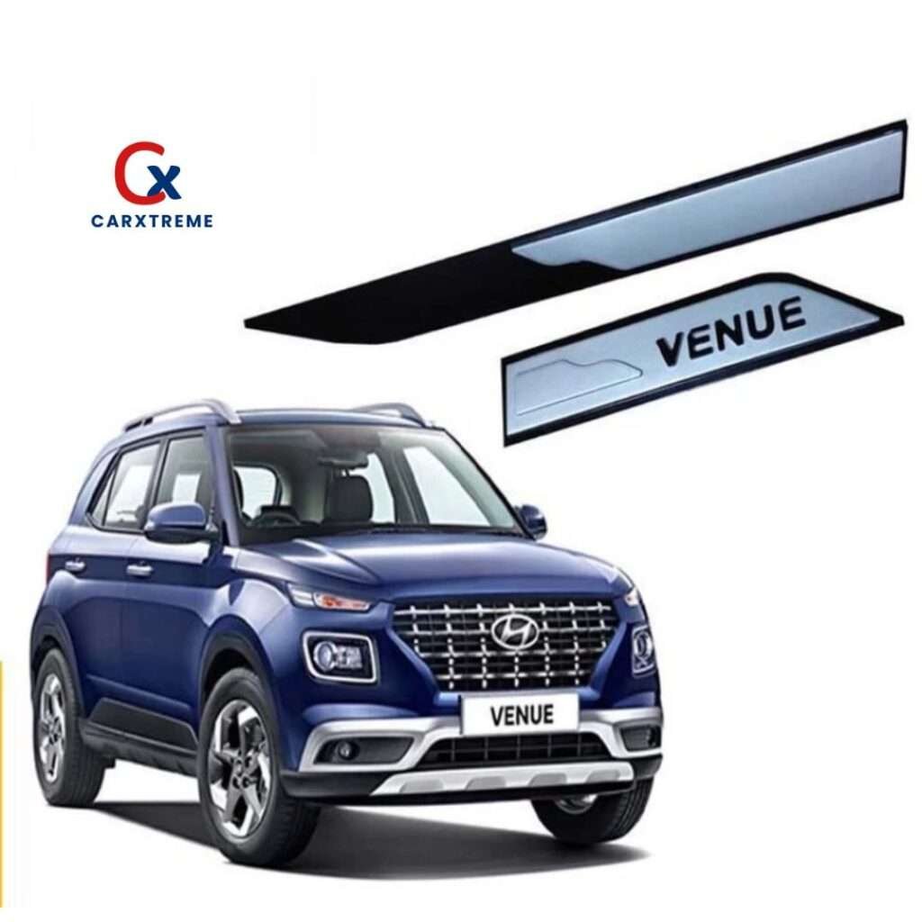 Hyundai Venue Side Cladding, Black And Silver Color
