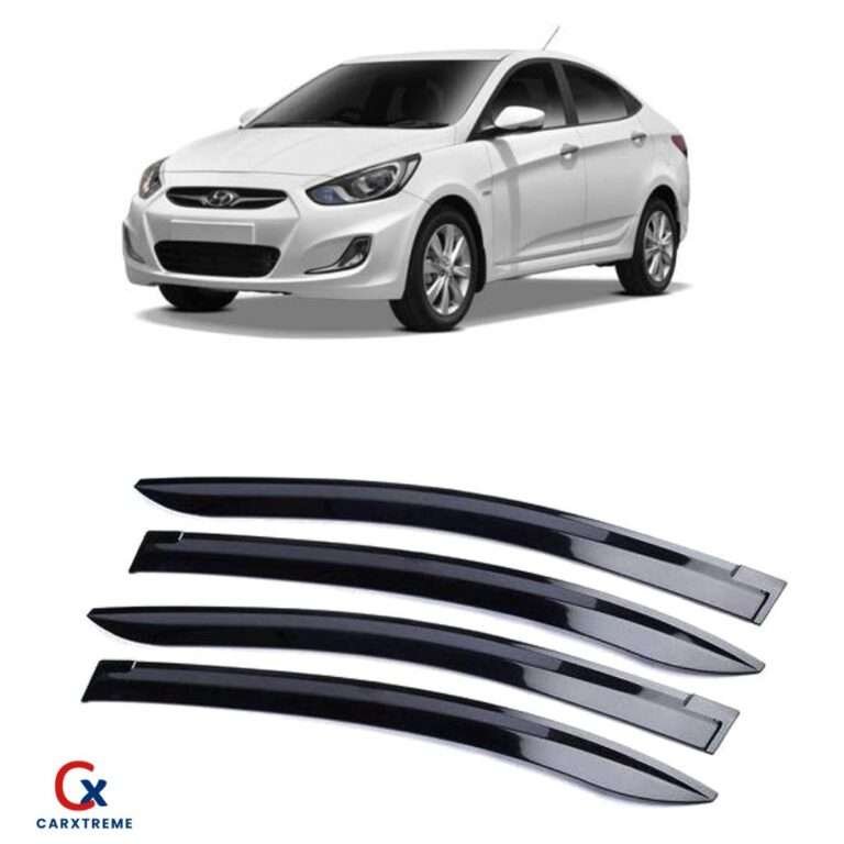 Hyundai Verna Fluidic Door Visor l Set of 4 l Black